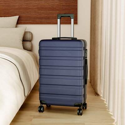 Blue Hardshell Rolling Luggage Trolley Travel Case, 20"