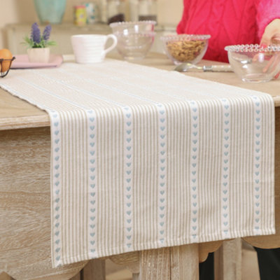 Blue Heart French Country Table Runner | DIY at B&Q