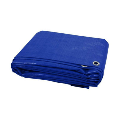 Blue Heavy Duty Tarpaulin Waterproof Cover Tarp Ground Camping Sheet ...