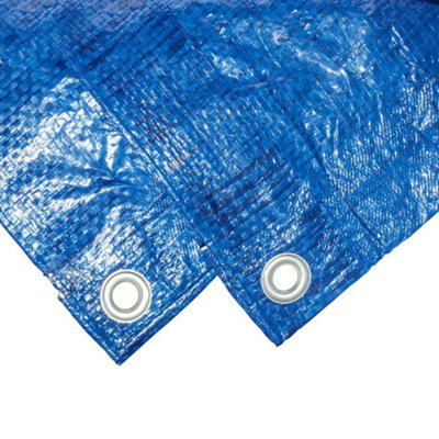 Blue Heavy Duty Tarpaulin Waterproof Cover Tarp Ground Camping Sheet ...
