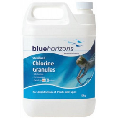 Blue Horizons - Stabilised Chlorine Granules 1 X 5kg Rapid dissolve ...