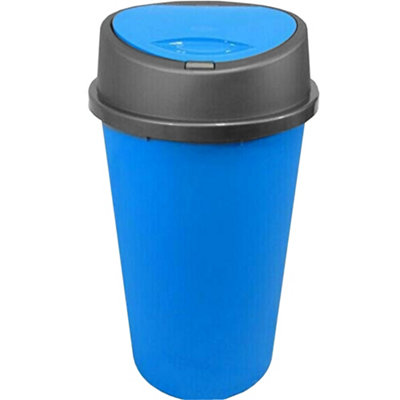BLUE KITCHEN BIN 45 Litre 45L touch top bin for Home Garden Office ...