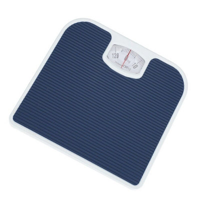 Blue Mechanical Bathroom Scales - 130kg Capacity, Easy-Read Dial