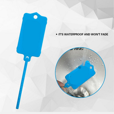 Blue Plastic Car Key Tags - Pack of 220 Self-Tie Vehicle Asset ...