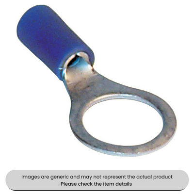 Blue Ring Terminals & Connectors 10.5MM Pack Qty 100
