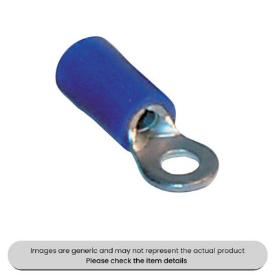Blue Ring Terminals & Connectors 3.2MM Pack Qty 100