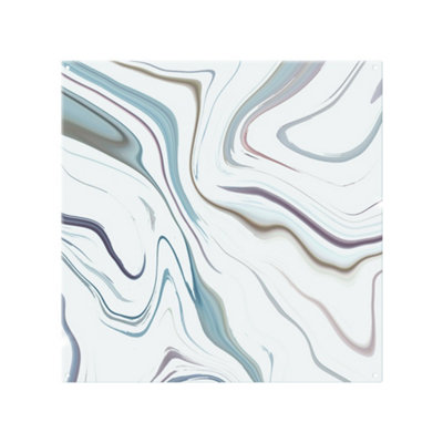 Blue Rippled Marble Splash Back designer style