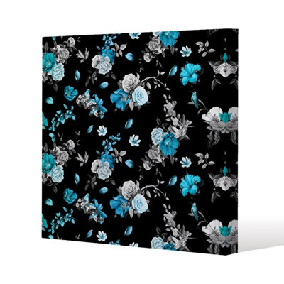Blue Roses (Canvas Print) / 46 x 46 x 4cm
