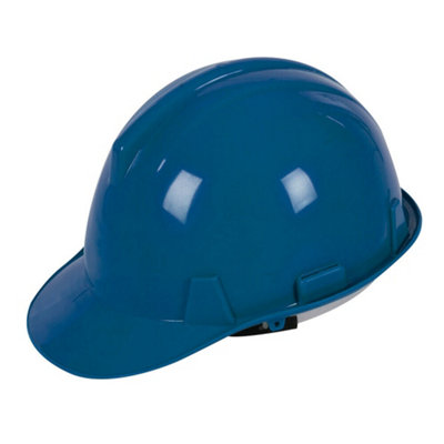 Blue Safety Adjustable Hard Hat Protection Building Work Site Builders ...