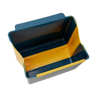 Blue Space-Saving Foldable Kitchen Trash Bin for Easy Cleanup 15cm H