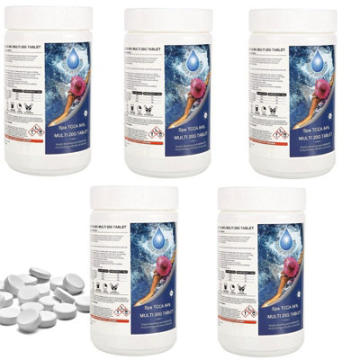 BLUE SPARKLE 5Kg Multifunction Chlorine Tablets 4IN1 Dispenser Tablets ...