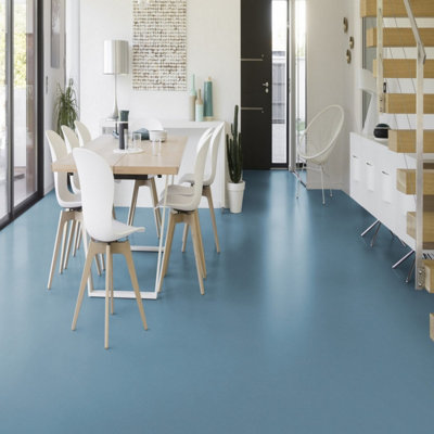 Blue Speckled Effect Vinyl Flooring, Non-Slip Contract Commercial Vinyl ...