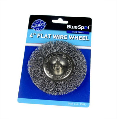 Blue Spot Tools - 100mm (4") Flat Wire Wheel Brush | DIY at B&Q