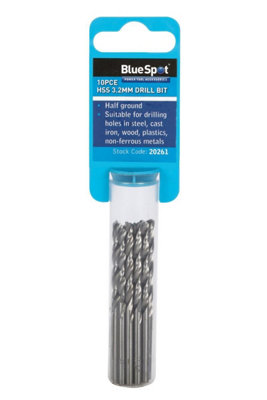 Blue Spot Tools - 10PCE 3.2mm HSS Drill Set | DIY at B&Q