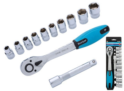 Blue Spot Tools - 12 Pce 1/2" Ratchet & Socket Set | DIY at B&Q