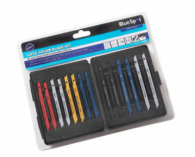 Blue Spot Tools - 14 Pce Jigsaw Blade Set | DIY at B&Q
