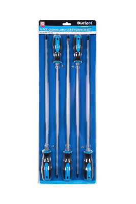 Blue Spot Tools - 5 PCE 450mm (18") Long Screwdriver Set | DIY at B&Q