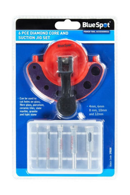 Blue Spot Tools - 6 PCE Diamond Core And Suction Jig Set | DIY at B&Q