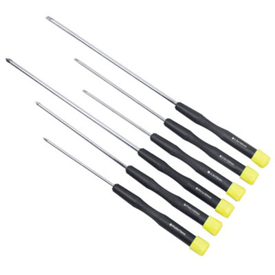 Blue Spot Tools - 6 Pce Long Precision Screwdriver Set