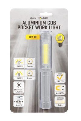 Blue Spot Tools - Electralight Aluminium COB Pocket Work Light (375/150 ...