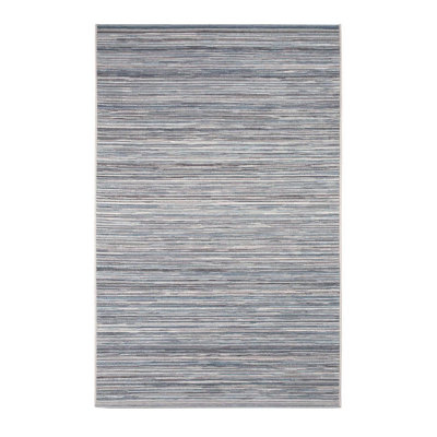 Blue Striped Outdoor Rug, Striped Stain-Resistant Rug For Patio, Garden ...