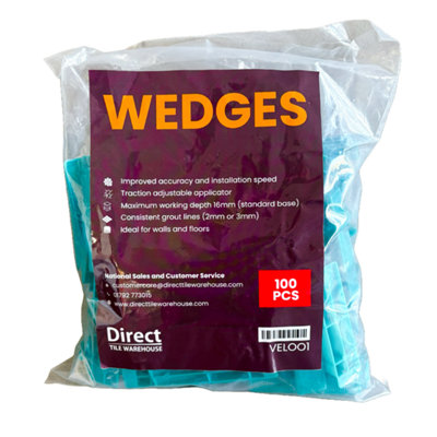 Blue Tile Levelling Wedges 100 Pack - Reusable Wall & Floor Tile ...