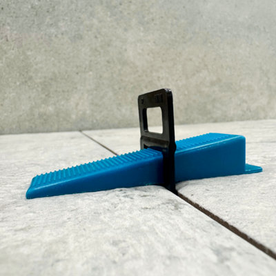 Blue Tile Levelling Wedges 100 Pack - Reusable Wall & Floor Tile ...