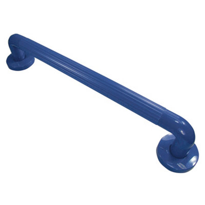 BLUE UPVC PLASTIC BATHROOM GRAB BAR - 300MM LENGTH WITH REINFORCED ...