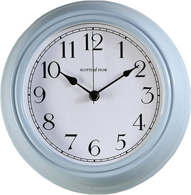 Blue Wall Clock - Radio Controlled Hanging Automatic Analog Clock with ...