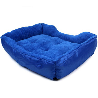 Blue Washable Deluxe Pet Bed Large