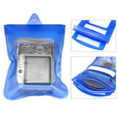 Blue Waterproof Phone Camera Case Universal Underwater Pouch up to 6 ...
