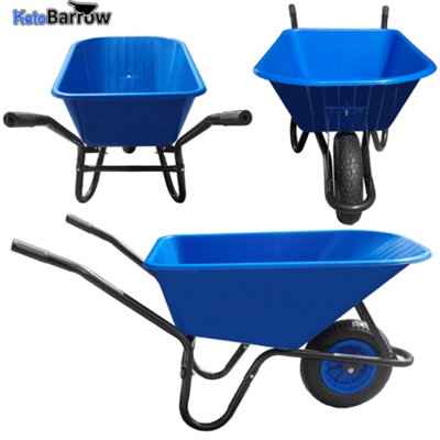 Blue Wheelbarrow Plastic Wheelbarrow Professional Garden Barrow 110 ...