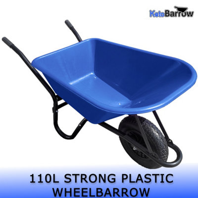 Blue Wheelbarrow Plastic Wheelbarrow Professional Garden Barrow 110 ...