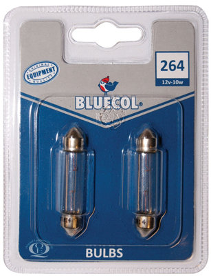Bluecol 264 11 x 44 Festoon Bulb Twin 12V 10W S8.5D Car Automotive ...