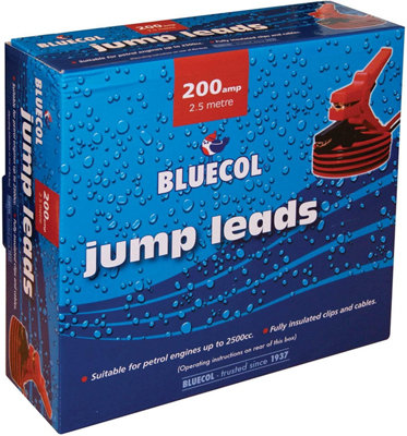 Bluecol A92872 BBC010 2.5 Metres 10mm Booster Cables Start Jump Leads ...