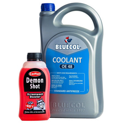 Bluecol Winter Kit Coolant Concentrate Fluid OE 48/88 & Screenwash ...