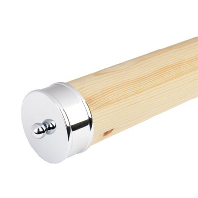 Blueprint Joinery VFM Pine Round Wall Mounted Mop Stick Handrail with ...