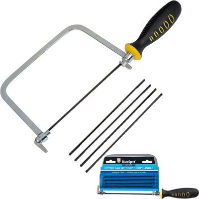 BlueSpot 6" Coping / Fret Saw Soft Grip Handle Steel Metal Frame With 5 ...
