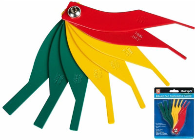 BlueSpot 8pc Brake Disc Pad Thickness Measure Gauge Check Set 2mm-12mm ...