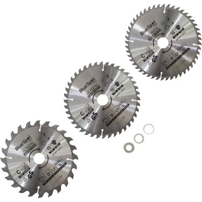 BlueSpot Tools 19400 184mm Circular Saw Blade Set 3 Piece B/S19400