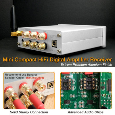 Bluetooth Amplifier Receiver for SpeakersMini Hi-Fi Stereo Amplifier ...