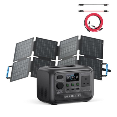 BLUETTI AC2A Power Station with 60W Solar Panel, 204Wh Capacity 300W ...