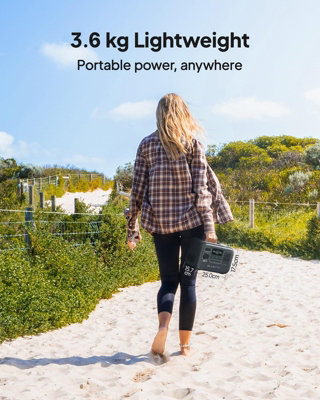 BLUETTI AC2A Power Station with 60W Solar Panel, 204Wh Capacity 300W ...