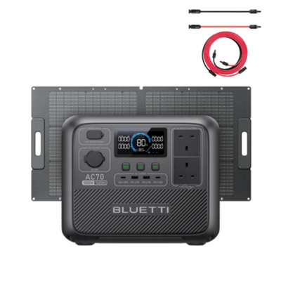 BLUETTI AC70 Portable Power station 768Wh/1000Wh +1PCS 100W Solar Panel ...