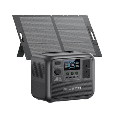 BLUETTI AC70 Portable Power station 768Wh/1000Wh +1PCS 120W Solar Panel ...