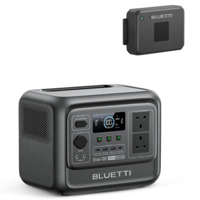 BLUETTI Elite 100 V2 Portable Power Station & Charger 2, 1024Wh / 1800W ...