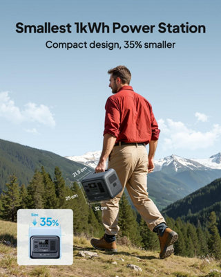 BLUETTI Elite 100V2 Portable Power Station with 1kw capacity & 1800W ...