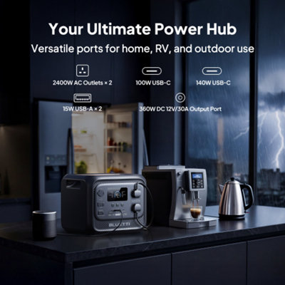 BLUETTI Portable Power Station Elite 300, 3014.4Wh Capacity 2400W ...