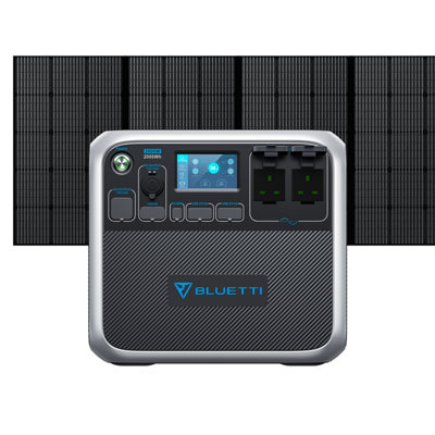 BLUETTI Solar Generator AC200P with PV350 Solar Panel, 2000Wh/2000W Lifepo4 Portable Power ...
