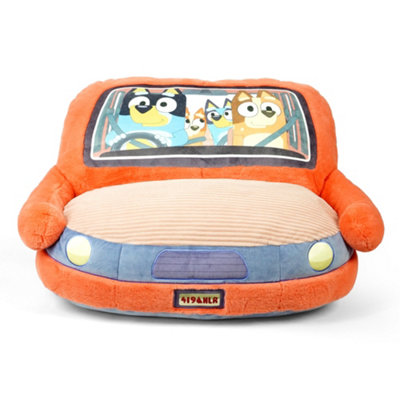 BLUEY CAR SOFA, KIDS PLUSH ARMCHAIR SEAT FAMILY CAR DESIGN, SOFT & COMFY